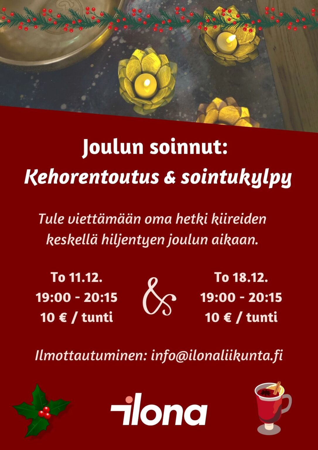 Joulun soinnut: Kehorentoutus & sointukylpy - Ilona Liikunta Oy